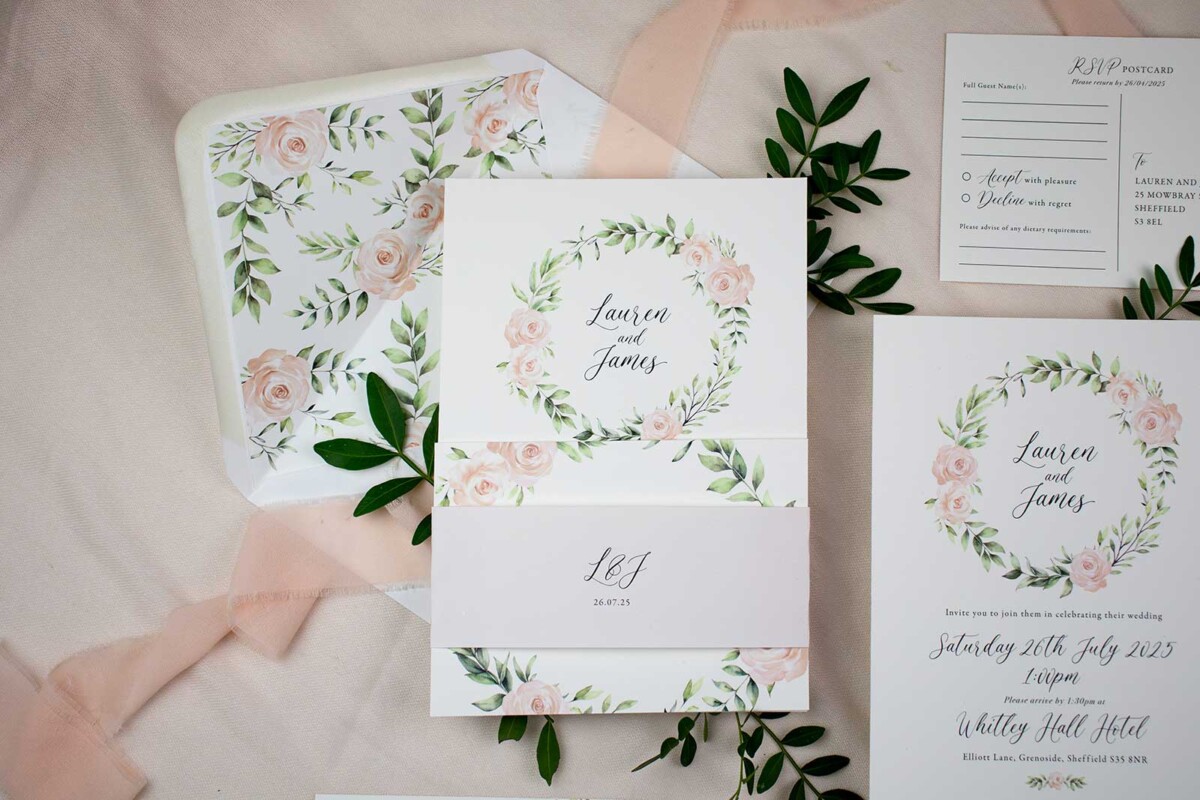wedding stationery sheffield - luxury and alternative invitations